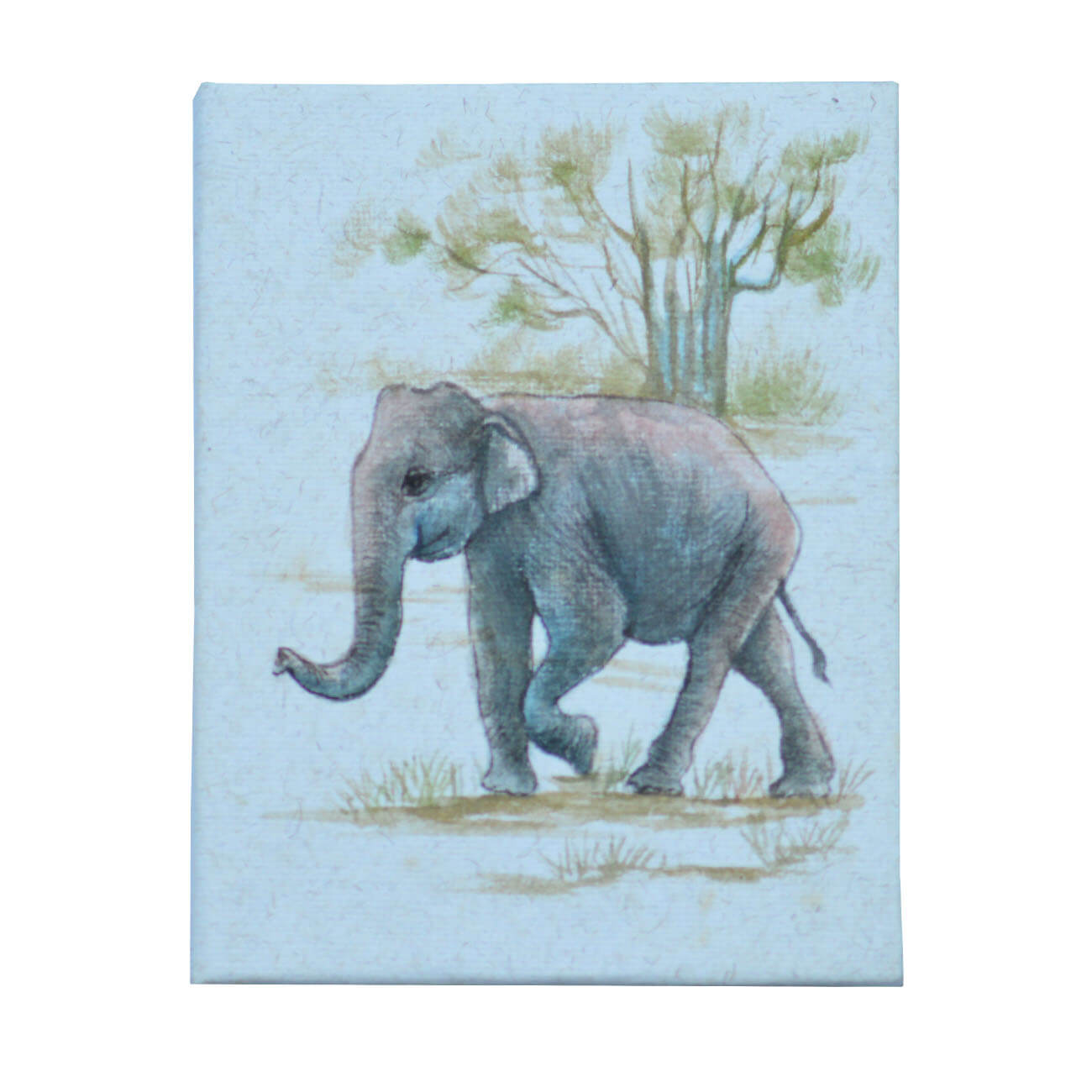 Hand Painted Elephant Notebook with Scenery Medium - Island Designs
